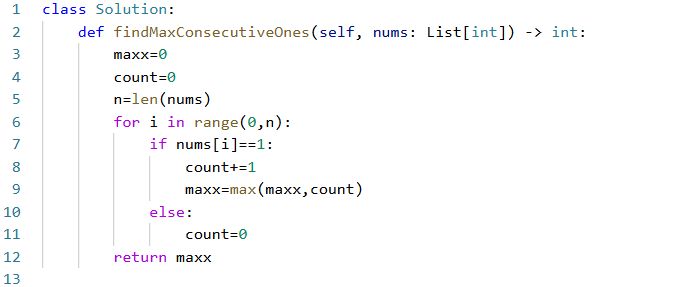 Day-25: Maximum Consecutive Ones (Leetcode: 485) Given a binary ... Day-25: Maximum Consecutive Ones (Leetcode: 485) Given a binary ...