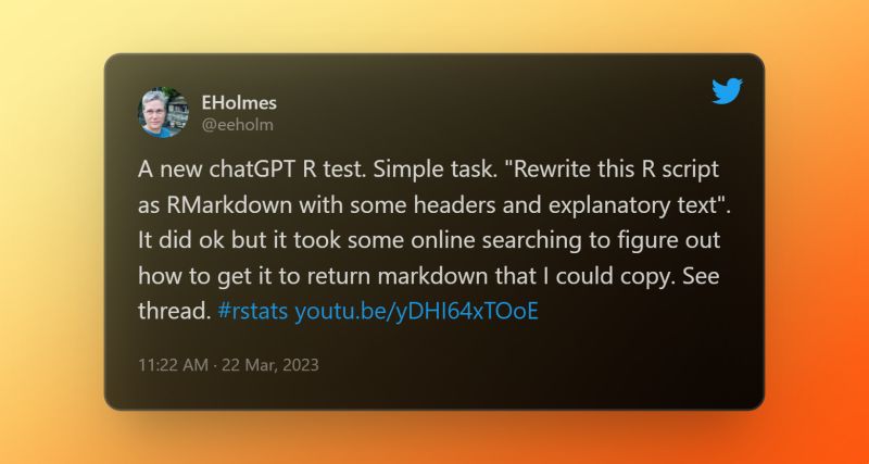 Pedro Medina, E.E. on LinkedIn: #rstats #markdown #chatgpt #markdown # ... Pedro Medina, E.E. on LinkedIn: #rstats #markdown #chatgpt #markdown # ...
