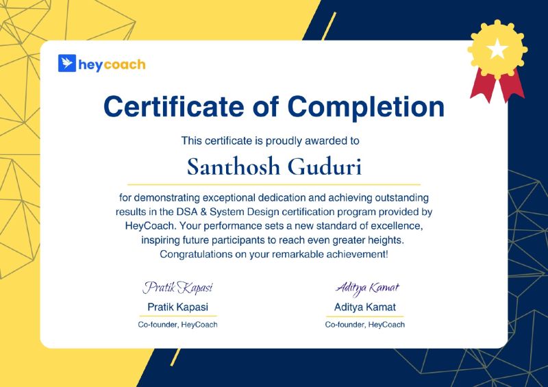 Santhosh Guduri on LinkedIn: #continuouslearning #dsa #systemdesign # ... Santhosh Guduri on LinkedIn: #continuouslearning #dsa #systemdesign # ...