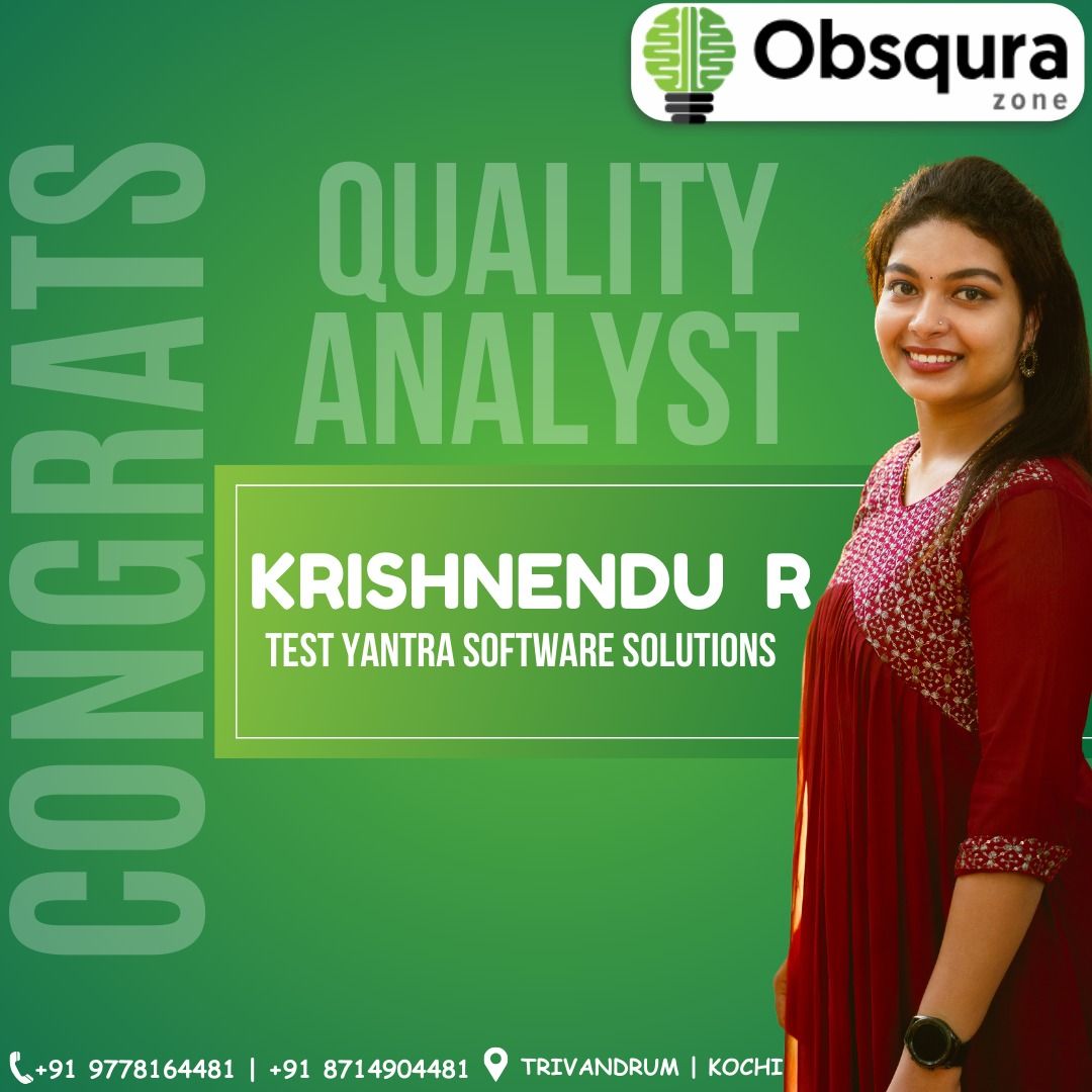 Obsqura Zone on LinkedIn: #placement #achievement #seleniumtesting # ... Obsqura Zone on LinkedIn: #placement #achievement #seleniumtesting # ...