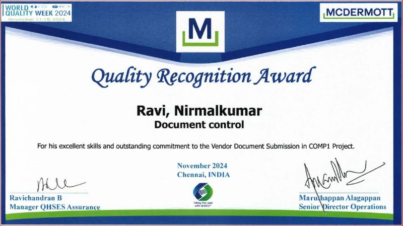 Nirmal Kumar R on LinkedIn: I am thrilled to share that I have received ... Nirmal Kumar R on LinkedIn: I am thrilled to share that I have received ...