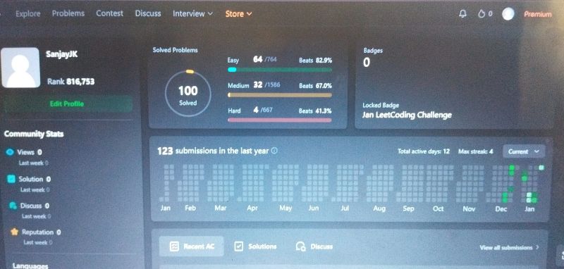 Sanjay J K on LinkedIn: I am happy to share that I have solved my first ... Sanjay J K on LinkedIn: I am happy to share that I have solved my first ...