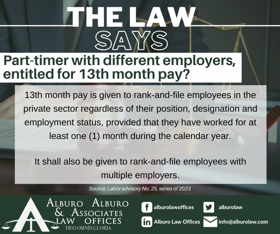 ALBURO LAW OFFICES on LinkedIn: Is a part-timer with different ... ALBURO LAW OFFICES on LinkedIn: Is a part-timer with different ...