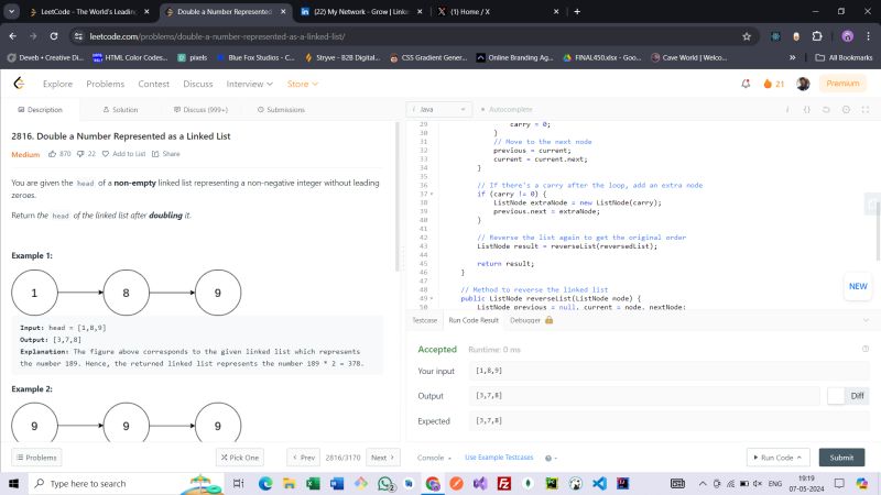 #100daysofdsa #100daysofdsa #leetcode #dsa #day93 #linkedlist #coding ... #100daysofdsa #100daysofdsa #leetcode #dsa #day93 #linkedlist #coding ...