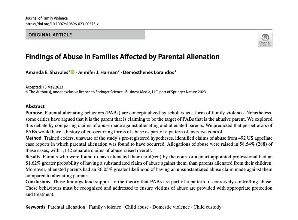 Parental Alienation Study Group, Inc. on LinkedIn: Parental Alienation Study Group, Inc. on LinkedIn: