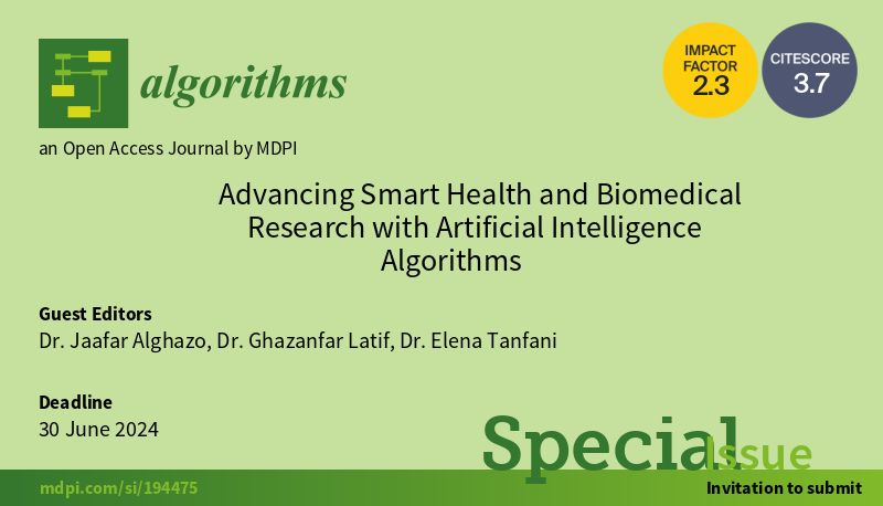 Algorithms MDPI on LinkedIn: #specialissue #algorithms #ai # ... Algorithms MDPI on LinkedIn: #specialissue #algorithms #ai # ...