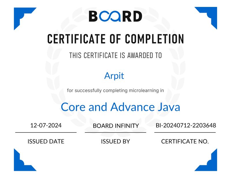 Arpit Yadav on LinkedIn: #java #advancedjava #internship #learning # ... Arpit Yadav on LinkedIn: #java #advancedjava #internship #learning # ...