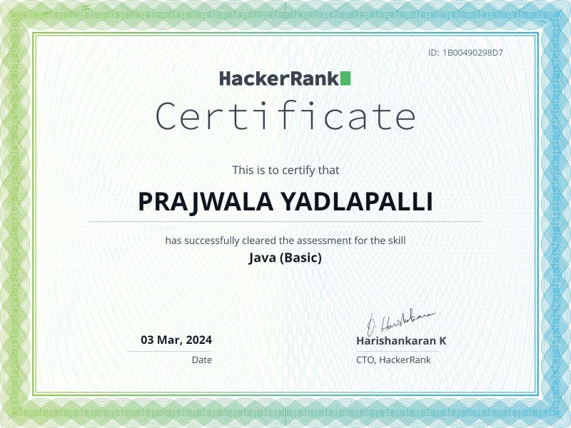 #java #hackerrank #skilltest | Prajwala Yadlapalli #java #hackerrank #skilltest | Prajwala Yadlapalli