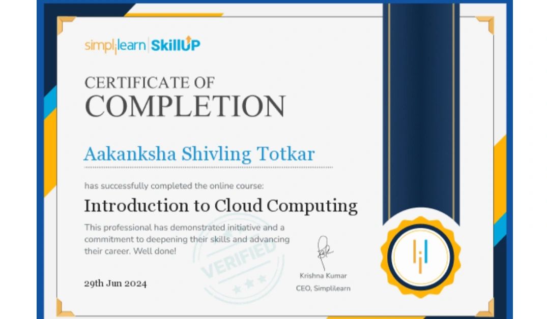 Completed cloud computing course with Simplilearn | Aakanksha Totkar ... Completed cloud computing course with Simplilearn | Aakanksha Totkar ...