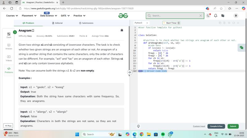 #geeksforgeeks #gfg160 #160daysofcode #pythonprogramming #dsa… | Divya ... #geeksforgeeks #gfg160 #160daysofcode #pythonprogramming #dsa… | Divya ...