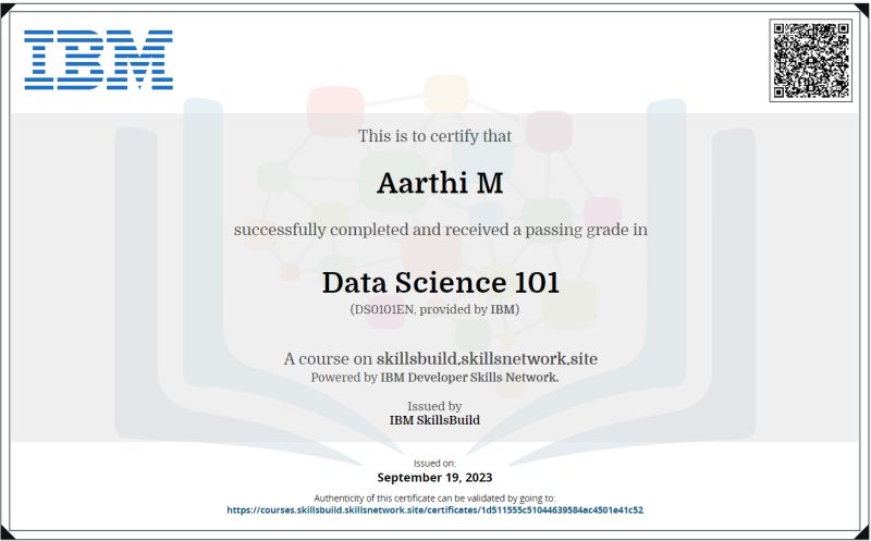 Aarthi M on LinkedIn: #ibmskillsbuild Aarthi M on LinkedIn: #ibmskillsbuild