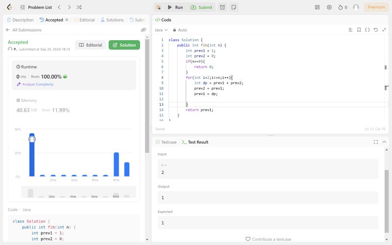 Paramaguru V on LinkedIn: #leetcode #fibonacci #dynamicprogramming # ... Paramaguru V on LinkedIn: #leetcode #fibonacci #dynamicprogramming # ...