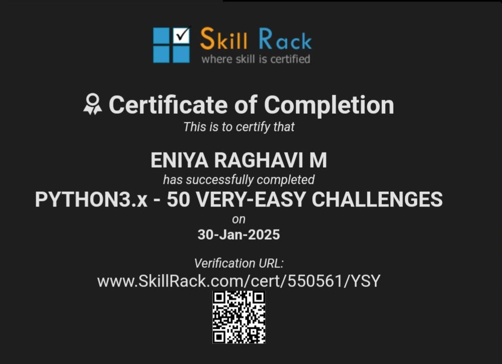 Eniya Raghavi on LinkedIn: #python #coding #lifelonglearning Eniya Raghavi on LinkedIn: #python #coding #lifelonglearning