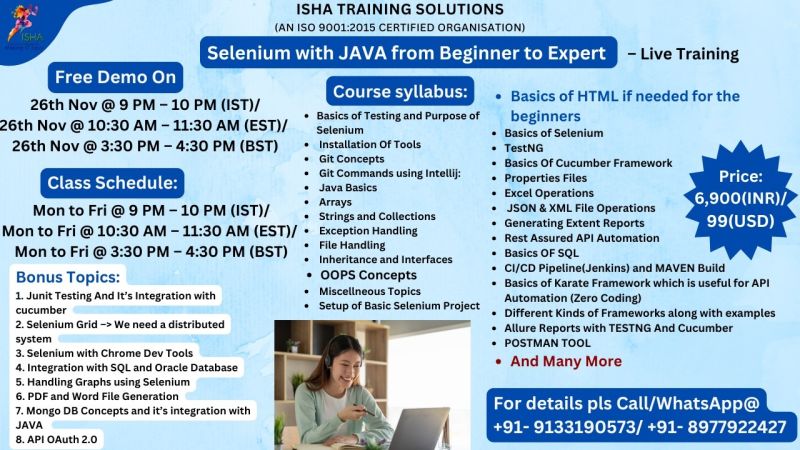 Isha Training Solutions on LinkedIn: #selenium #seleniumwebdriver # ... Isha Training Solutions on LinkedIn: #selenium #seleniumwebdriver # ...