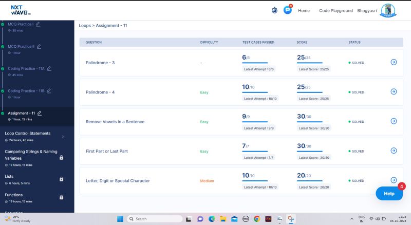 Completed Assignment-11 on Loops with NxtWave | BhagyaSri Labhana ... Completed Assignment-11 on Loops with NxtWave | BhagyaSri Labhana ...