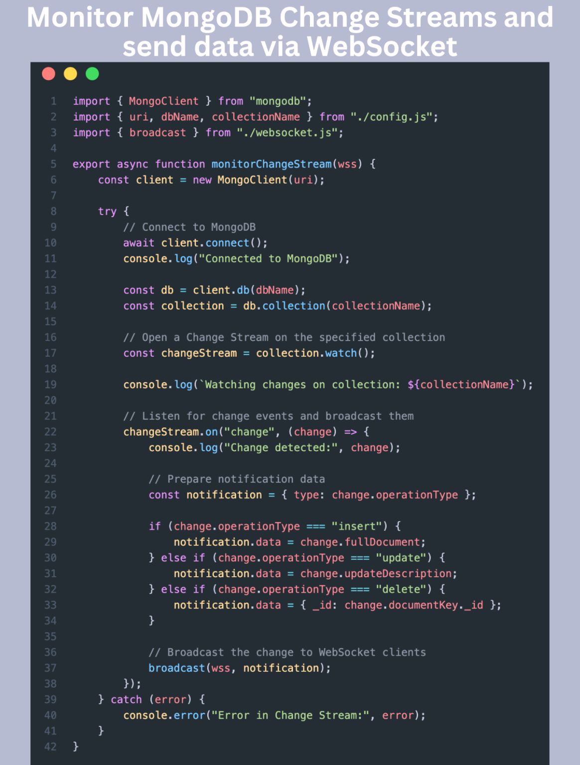 Chamith Navodya on LinkedIn: #nodejs #mongodb #realtime #changestreams ... Chamith Navodya on LinkedIn: #nodejs #mongodb #realtime #changestreams ...