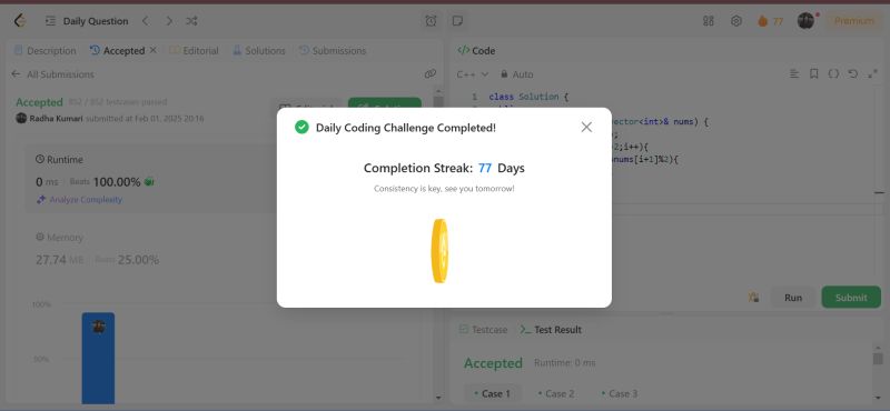 Radha Kumari on LinkedIn: #day77 #leetcode #coding #c #dsa #array # ... Radha Kumari on LinkedIn: #day77 #leetcode #coding #c #dsa #array # ...