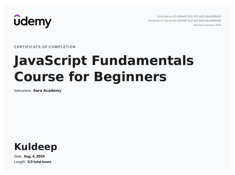 Kuldeep Singh on LinkedIn: Hey I have complete this course JavaScript ... Kuldeep Singh on LinkedIn: Hey I have complete this course JavaScript ...