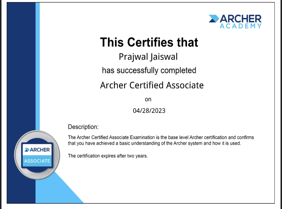 Prajwal Jaiswal on LinkedIn: #eygds #rsa #archer | 20 comments Prajwal Jaiswal on LinkedIn: #eygds #rsa #archer | 20 comments