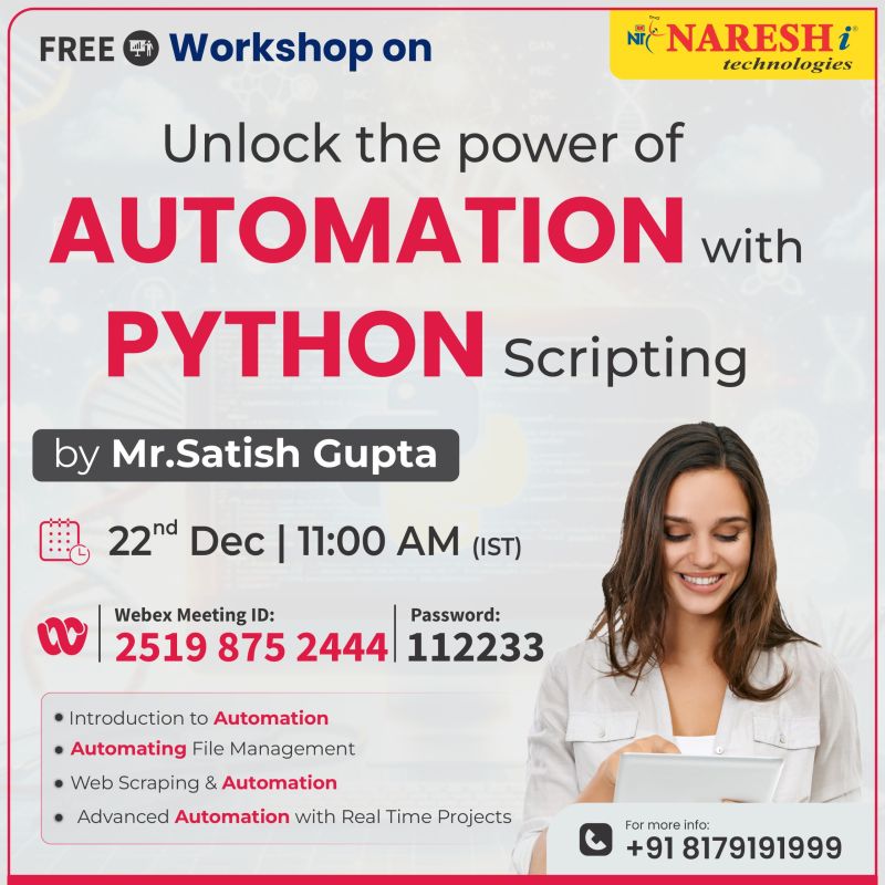 Naresh i Technologies on LinkedIn: #python #automation #fullstackpython ... Naresh i Technologies on LinkedIn: #python #automation #fullstackpython ...