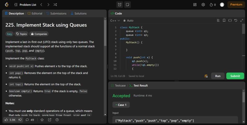 Saumya Mehta on LinkedIn: #day44 #100daysofcode #cplusplus #dsa #leetcode Saumya Mehta on LinkedIn: #day44 #100daysofcode #cplusplus #dsa #leetcode
