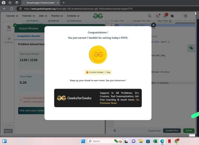 Sabarish Sathiya on LinkedIn: #dsa #geeksforgeeks #learningjourney # ... Sabarish Sathiya on LinkedIn: #dsa #geeksforgeeks #learningjourney # ...
