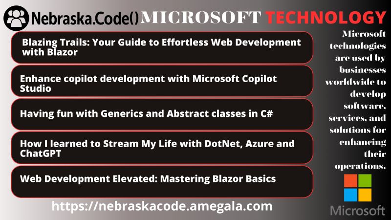 Amegala, Inc. on LinkedIn: #blazor #aspnet #microsoft #microsoftcopilot ... Amegala, Inc. on LinkedIn: #blazor #aspnet #microsoft #microsoftcopilot ...