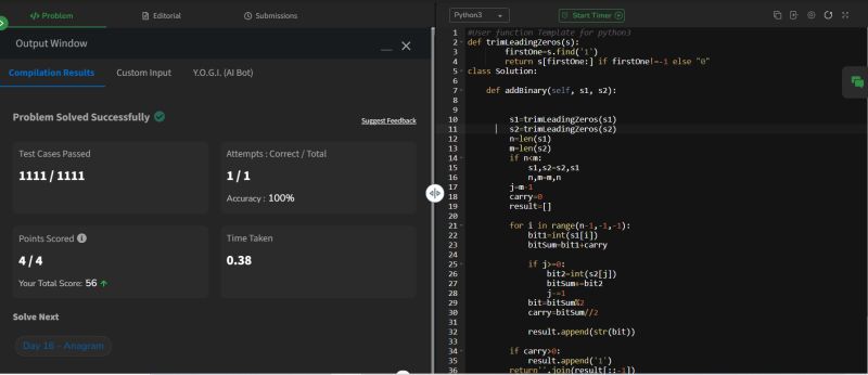 #dsa #180daysofcode #problemsolving #binaryaddition #geeksforgeeks # ... #dsa #180daysofcode #problemsolving #binaryaddition #geeksforgeeks # ...