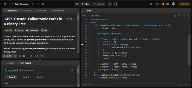LeetCode Daily Challenge: Pseudo-Palindromic Paths | Suresh Chelani ... LeetCode Daily Challenge: Pseudo-Palindromic Paths | Suresh Chelani ...