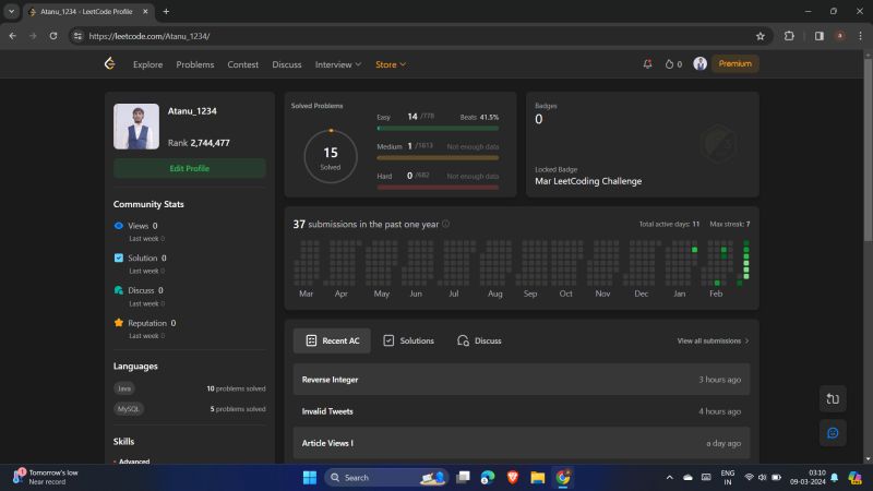 Atanu Khanrah on LinkedIn: #leetcode30 #day6 #codingchallenge #leetcode ... Atanu Khanrah on LinkedIn: #leetcode30 #day6 #codingchallenge #leetcode ...