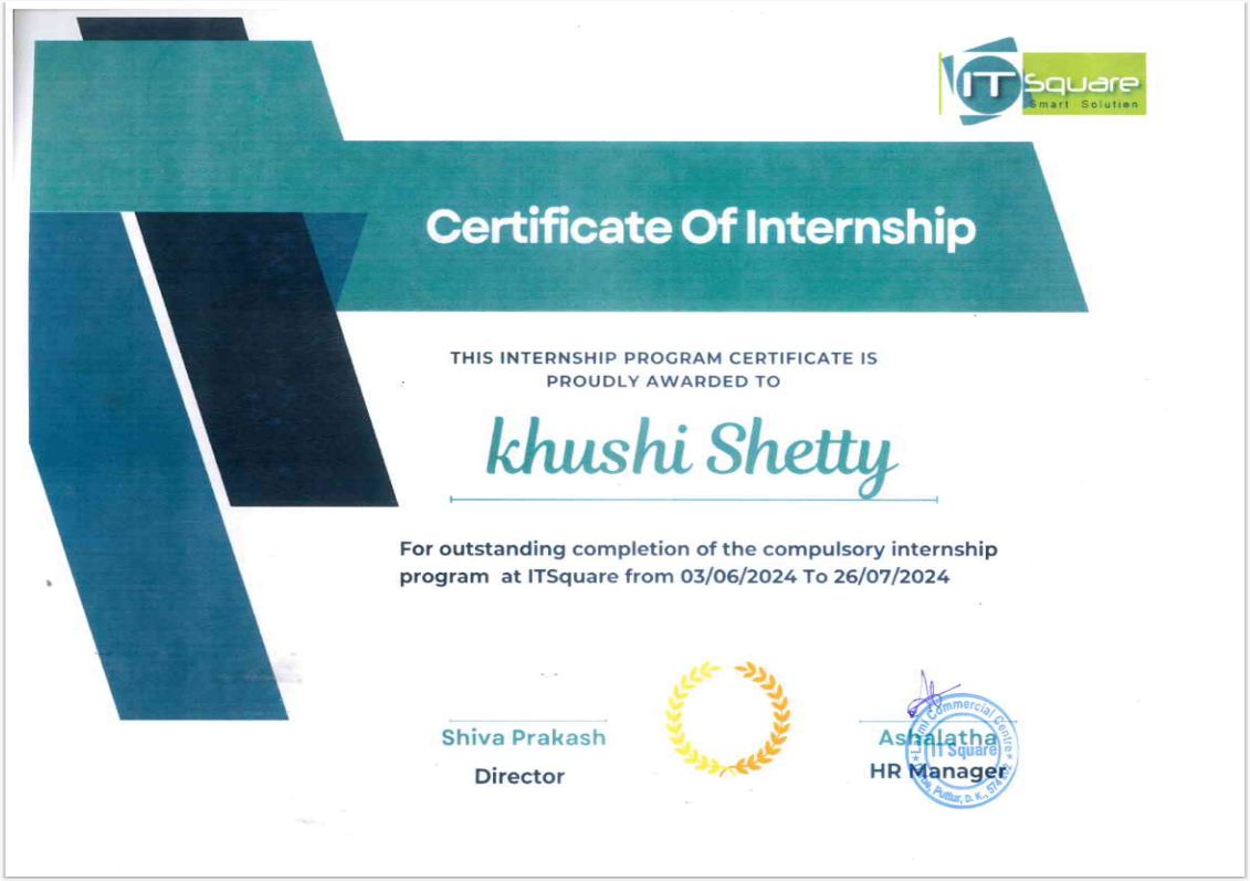 Khushi Shetty on LinkedIn: #itsquare #webdevelopment #internship Khushi Shetty on LinkedIn: #itsquare #webdevelopment #internship