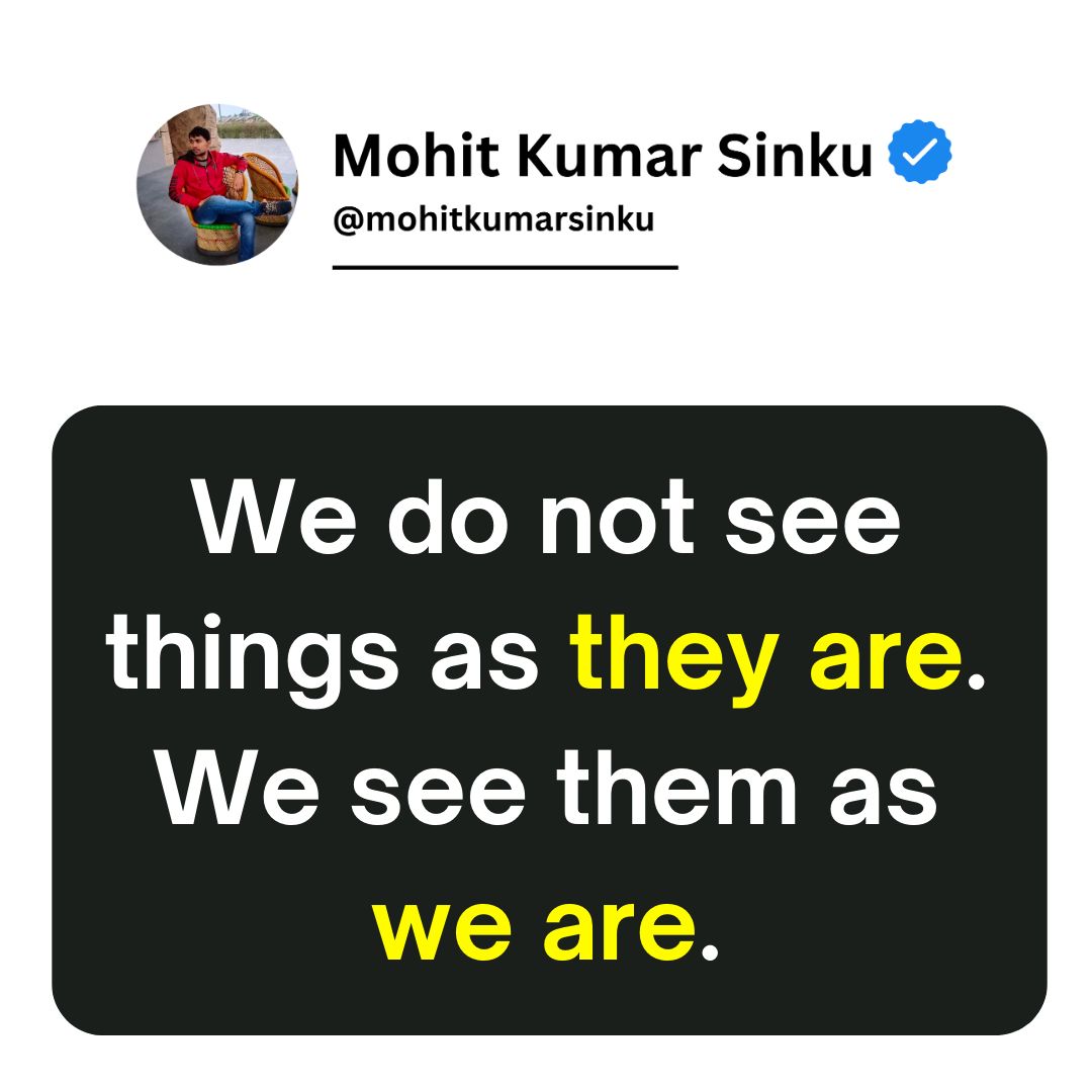Mohit kumar sinku on LinkedIn: || Mohit Kumar Sinku || We do not see ... Mohit kumar sinku on LinkedIn: || Mohit Kumar Sinku || We do not see ...