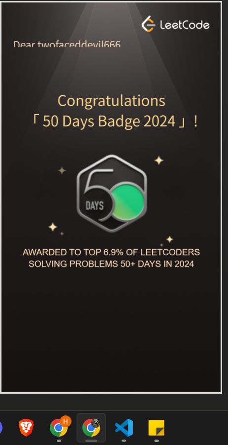🌟 Throwback to a Milestone: 50 Days on LeetCode! 🌟 I recently reflected ... 🌟 Throwback to a Milestone: 50 Days on LeetCode! 🌟 I recently reflected ...