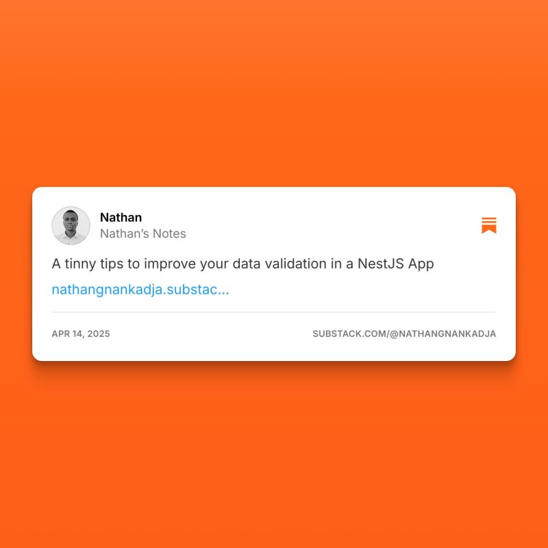 #nestjs #backend #nodejs | Nathan Gnankadja #nestjs #backend #nodejs | Nathan Gnankadja