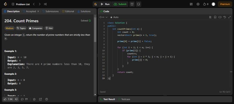 Krushna Kanta Rout on LinkedIn: Solved Count Primes - LeetCode Krushna Kanta Rout on LinkedIn: Solved Count Primes - LeetCode