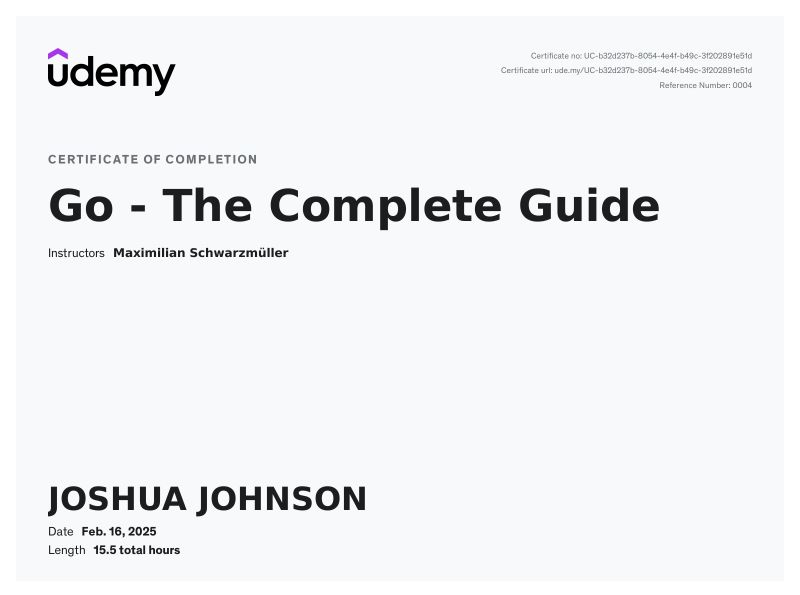Joshua Johnson on LinkedIn: #golang #codingjourney #go Joshua Johnson on LinkedIn: #golang #codingjourney #go