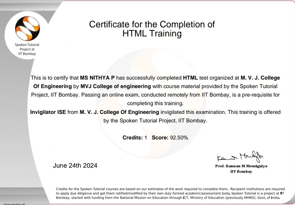 Nithya P on LinkedIn: #html #webdevelopment #iitbombay #spokentutorial ... Nithya P on LinkedIn: #html #webdevelopment #iitbombay #spokentutorial ...