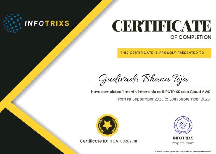 Bhanu Teja G on LinkedIn: successfully completed the internship with ... Bhanu Teja G on LinkedIn: successfully completed the internship with ...