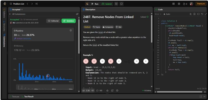 Avi Sharma on LinkedIn: #101daysofleetcode #leetcode #linkedlists #dsa ... Avi Sharma on LinkedIn: #101daysofleetcode #leetcode #linkedlists #dsa ...