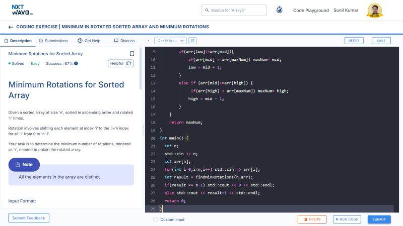 Sunil kumar Kanugula on LinkedIn: #coding #problemsolving #binarysearch ... Sunil kumar Kanugula on LinkedIn: #coding #problemsolving #binarysearch ...