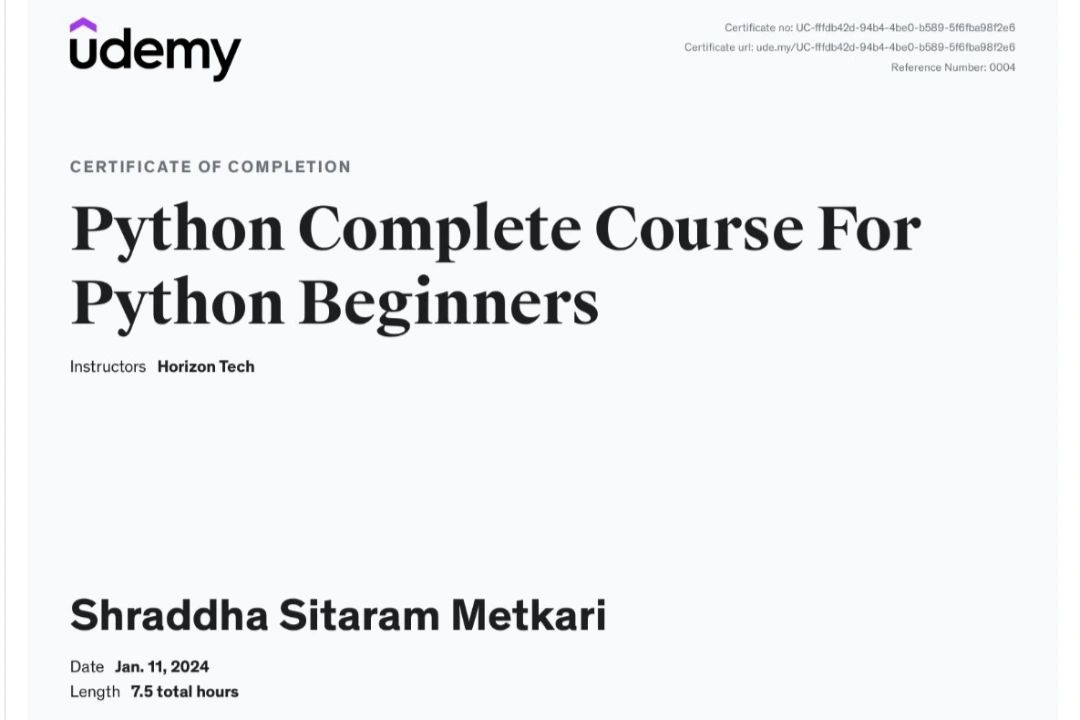 Shraddha Metkari on LinkedIn: #python Shraddha Metkari on LinkedIn: #python