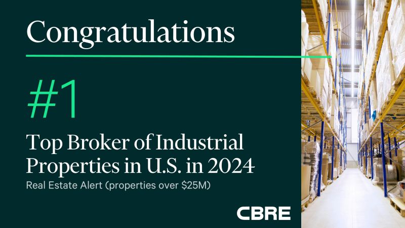 CBRE has been ranked the #1 broker of U.S. industrial properties over ... CBRE has been ranked the #1 broker of U.S. industrial properties over ...