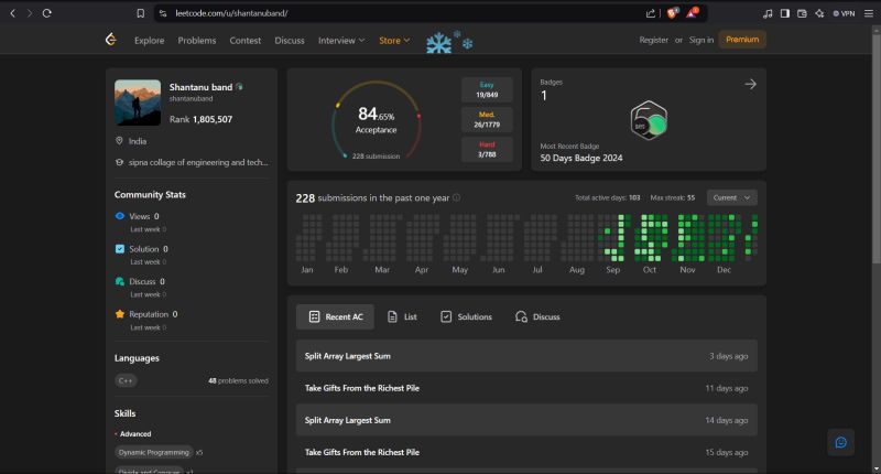 Consistency Over Perfection: My LeetCode Journey; Learning to code is ... Consistency Over Perfection: My LeetCode Journey; Learning to code is ...