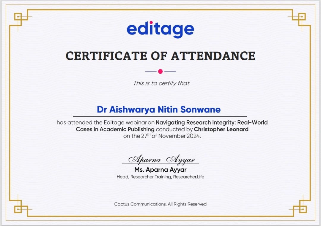 Dr. Aishwarya Nitin Sonwane on LinkedIn: Navigating Research Integrity ... Dr. Aishwarya Nitin Sonwane on LinkedIn: Navigating Research Integrity ...