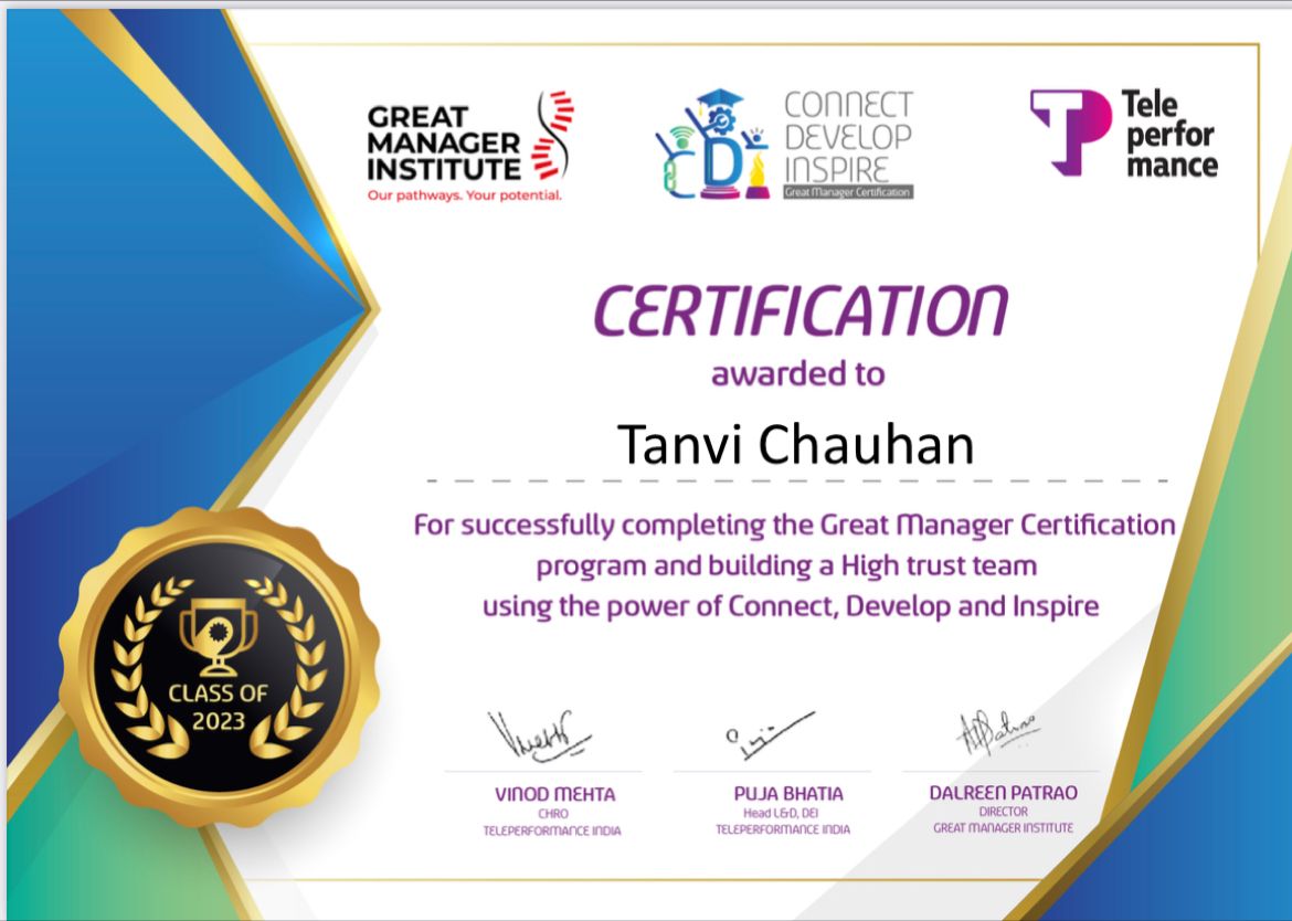 Tanvi Chauhan on LinkedIn: #teleperformance | 22 comments Tanvi Chauhan on LinkedIn: #teleperformance | 22 comments