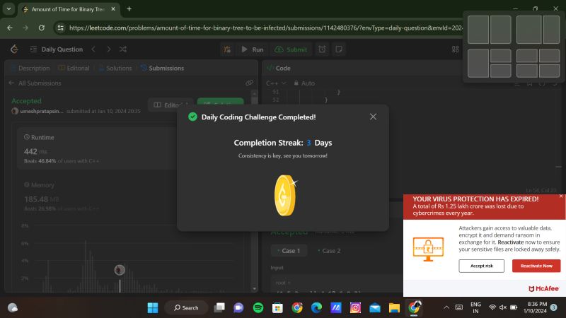 Umesh Pratap Singh on LinkedIn: 59 days of 100DaysofCode on Leetcode ... Umesh Pratap Singh on LinkedIn: 59 days of 100DaysofCode on Leetcode ...