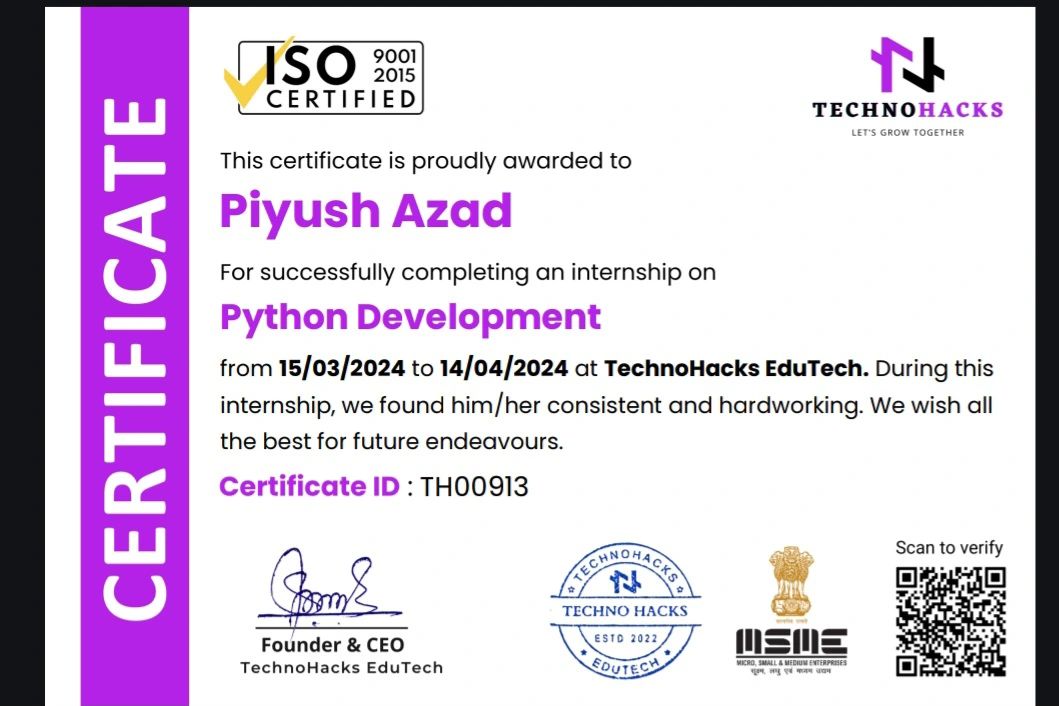 #internshipcomplete #nextchapter | Piyush Azad #internshipcomplete #nextchapter | Piyush Azad