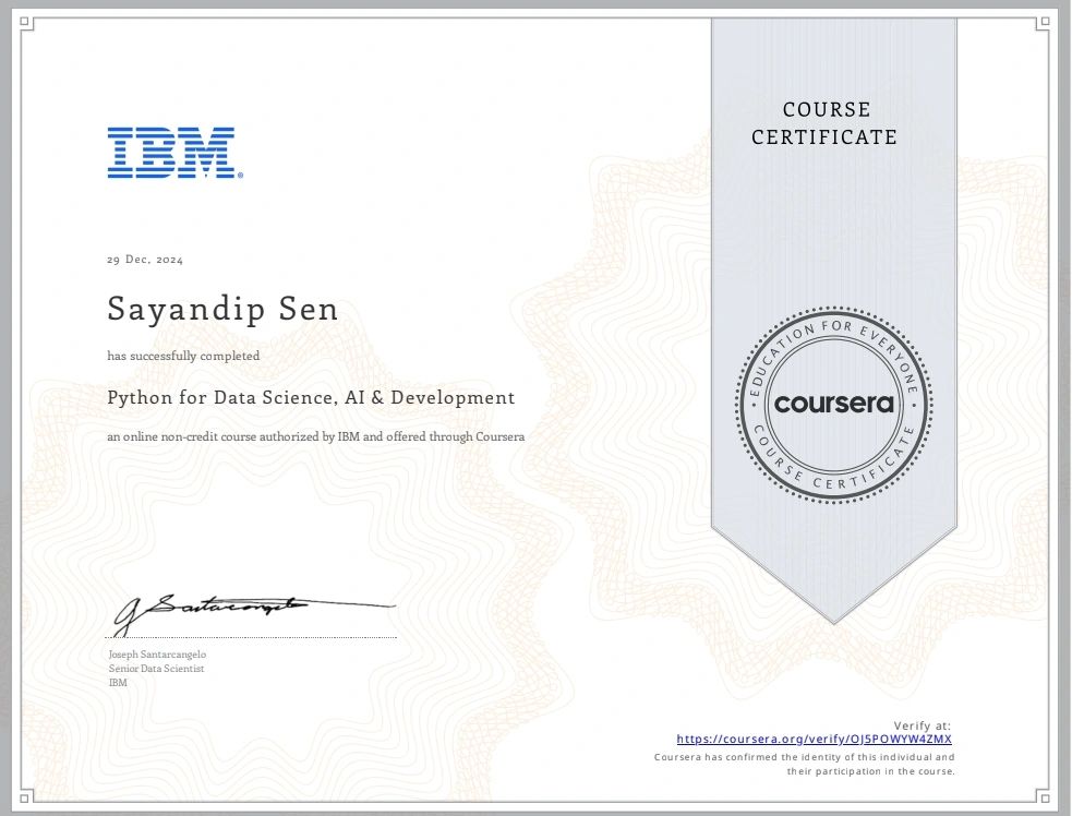 Sayandip Sen on LinkedIn: #ibm #python #datascience # ... Sayandip Sen on LinkedIn: #ibm #python #datascience # ...
