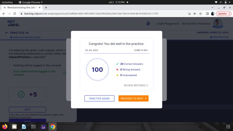 Hari Chandana Karreti on LinkedIn: #ccbp #nxtwave Hari Chandana Karreti on LinkedIn: #ccbp #nxtwave