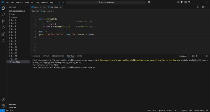 🚀 𝐋𝐞𝐚𝐫𝐧𝐢𝐧𝐠 𝐃𝐚𝐲 𝟏𝟒: 𝐏𝐲𝐭𝐡𝐨𝐧 #30DaysOfPython Challenge | Payal Cajithan ... 🚀 𝐋𝐞𝐚𝐫𝐧𝐢𝐧𝐠 𝐃𝐚𝐲 𝟏𝟒: 𝐏𝐲𝐭𝐡𝐨𝐧 #30DaysOfPython Challenge | Payal Cajithan ...